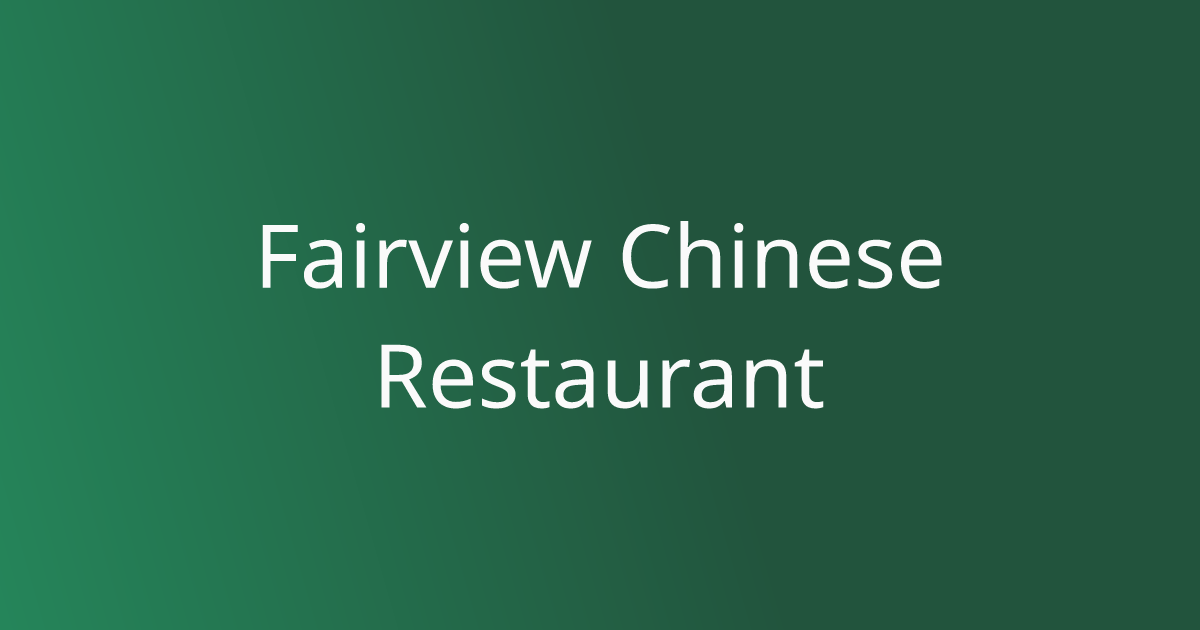 Fairview chinese store